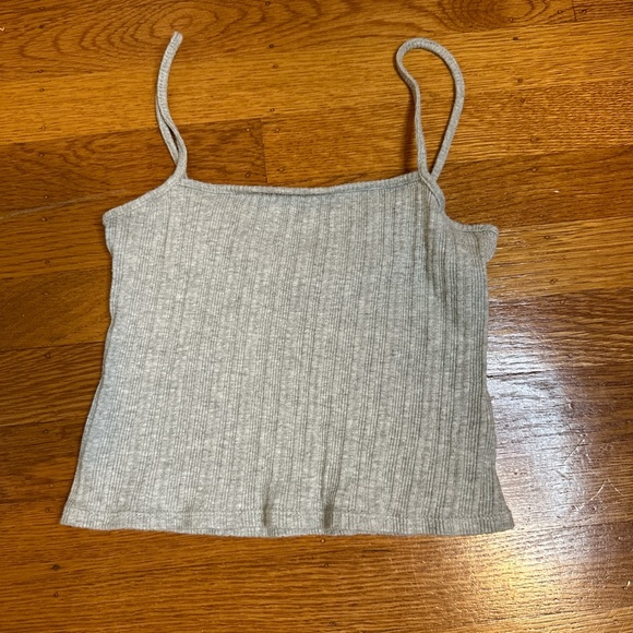 Brandy Melville | Tops | Brandy Melville Grey Ribbed Tank | Poshmark